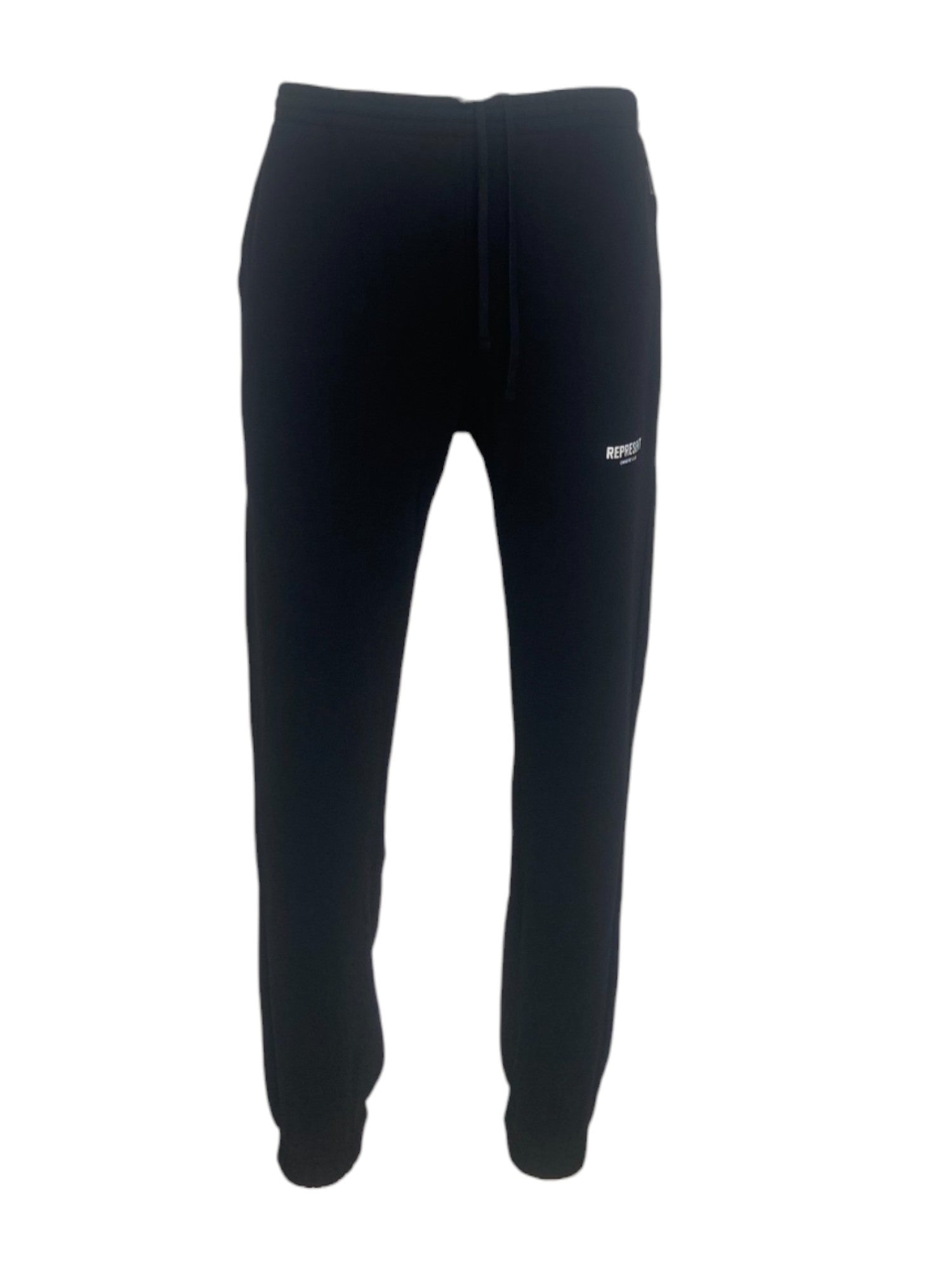 Represent Black Jogging Bottoms – Flizzone